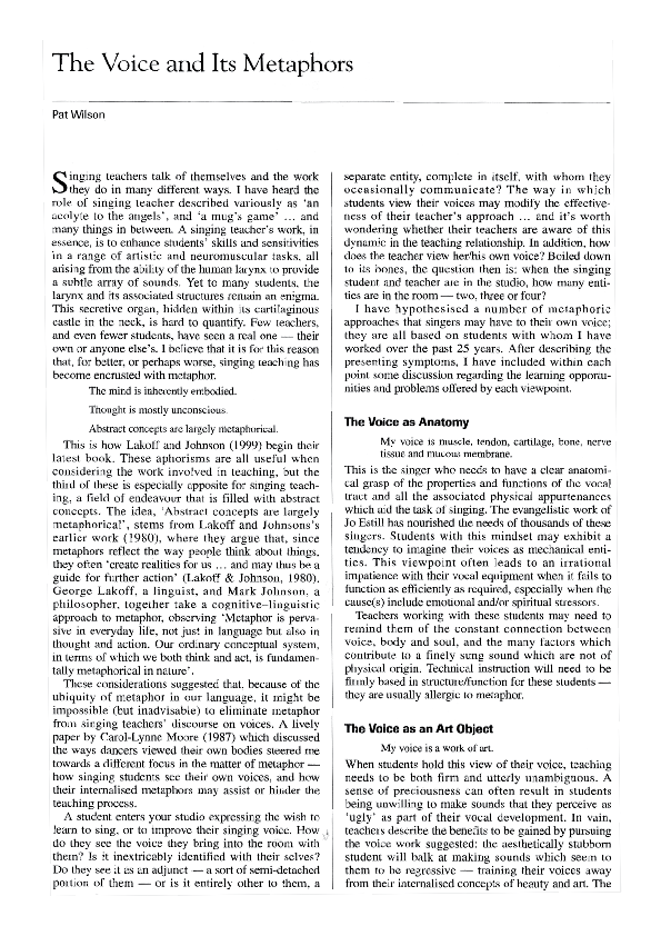 (PDF) The voice and its metaphors