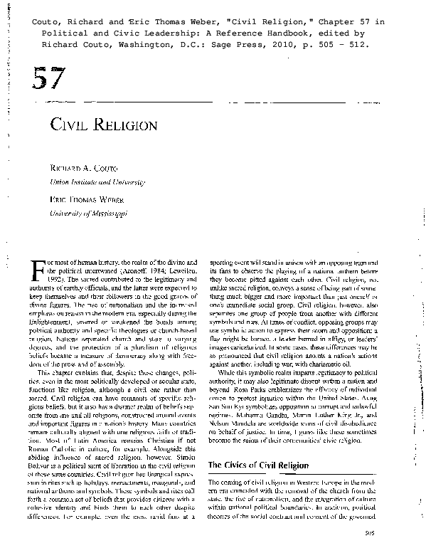 (PDF) Civil Religion