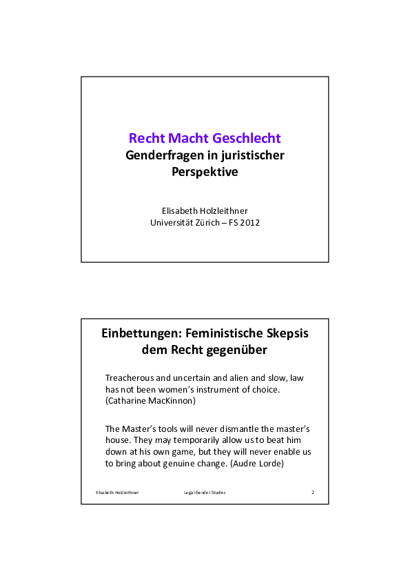 (PDF) Recht, Macht, Geschlecht