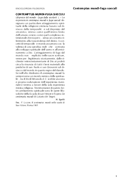 (PDF) Contemptus Mundi – Fuga Saeculi
