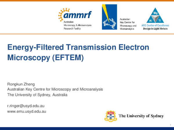 (PDF) Energy-Filtered Transmission Electron Microscopy (EFTEM)