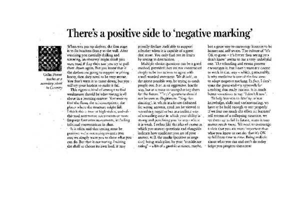 (PDF) Positive Side to Negative Marking