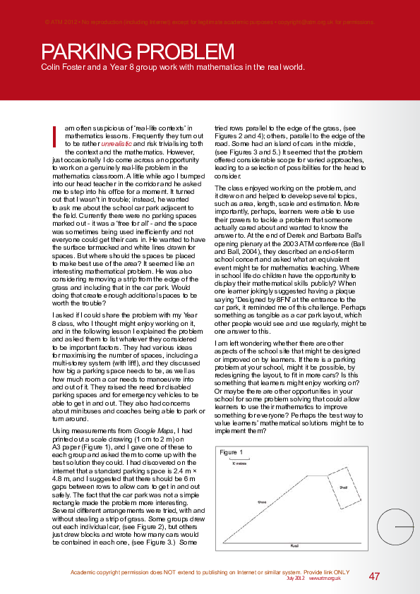 (PDF) Parking Problem
