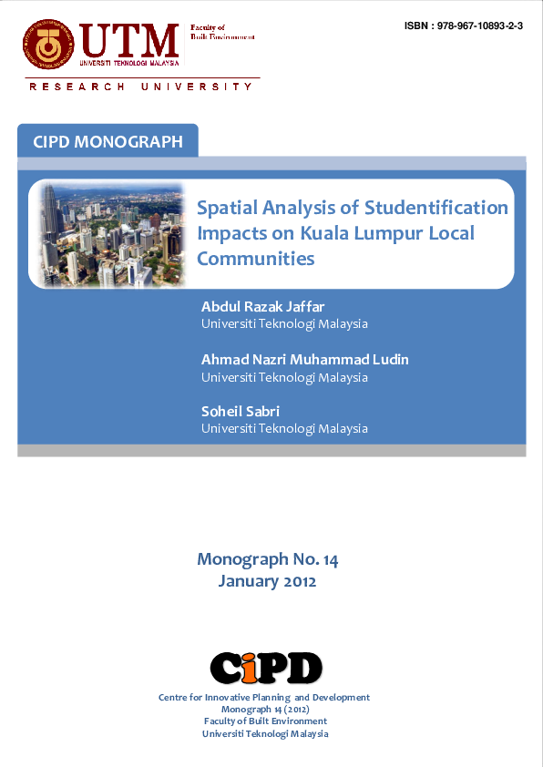 (PDF) Spatial Analysis of Studentification Impacts on Kuala Lumpur ...