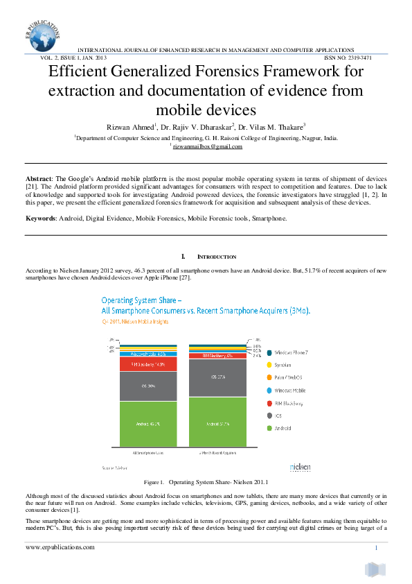 (PDF) Efficient Generalized Forensics Framework for extraction and documentation of evidence ...