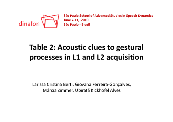 (PDF) processes in L1 and L2 acquisition | Larissa Berti - Academia.edu