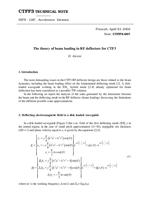 (PDF) CTFF3 TECHNICAL NOTE