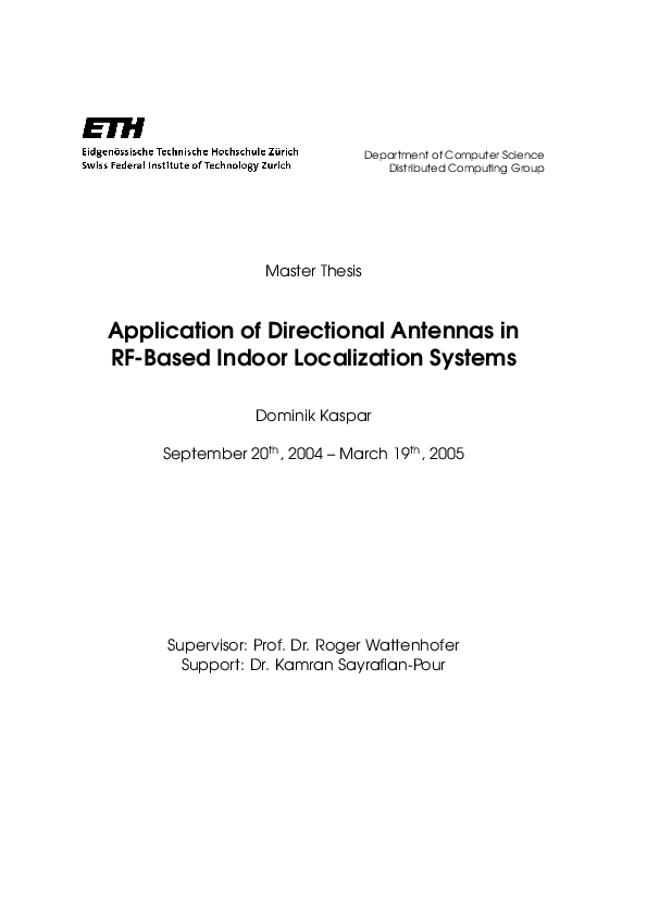 (PDF) Application of Directional Antennas in RF-Based Indoor Localization