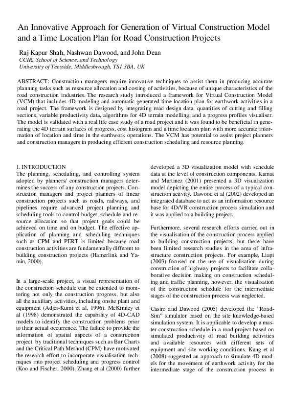 (PDF) An innovative approach for generation of virtual construction ...