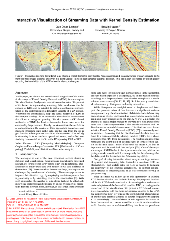 (PDF) Interactive visualization of streaming data with Kernel Density Estimation