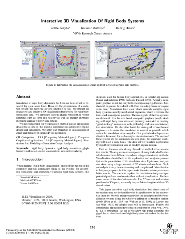 (PDF) Interactive 3D Visualization of rigid body systems