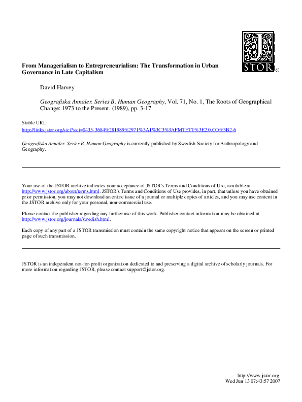 (PDF) From Managerialism to Entrepreneurialism: The Transformation in ...