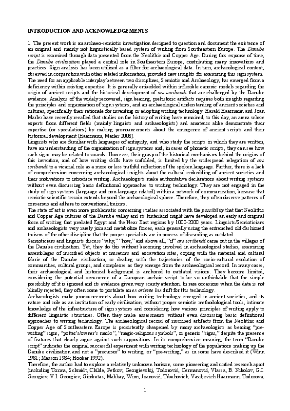 (PDF) Introduction to the Danube script from the book Neo-Eneolithic ...