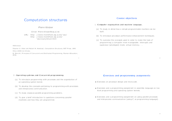 (PDF) Computation structures