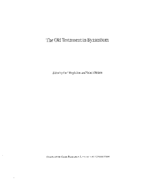 (PDF) Old Testament Models for Emperors in Early Byzantium