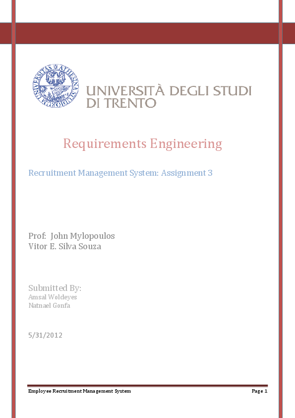 (PDF) Requirement Analysis Document for Recruitment Management System