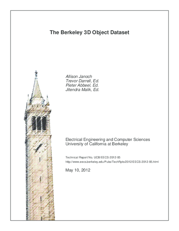 (PDF) The Berkeley 3D Object Dataset