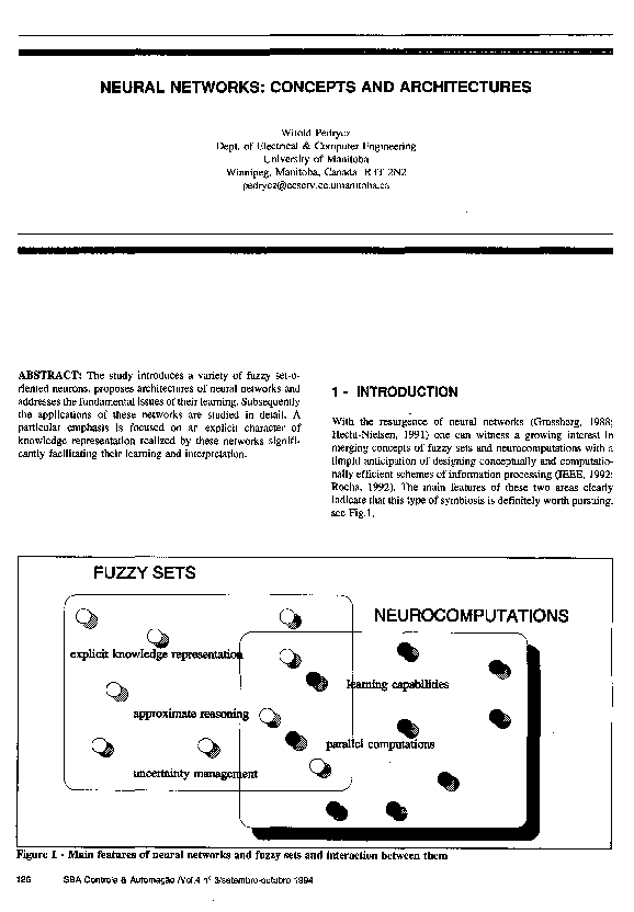 (PDF) NEURAL NETWORKS: CONCEPTS AND ARCHITECTURES