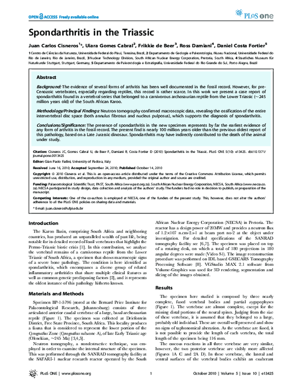 (PDF) Spondarthritis in the Triassic