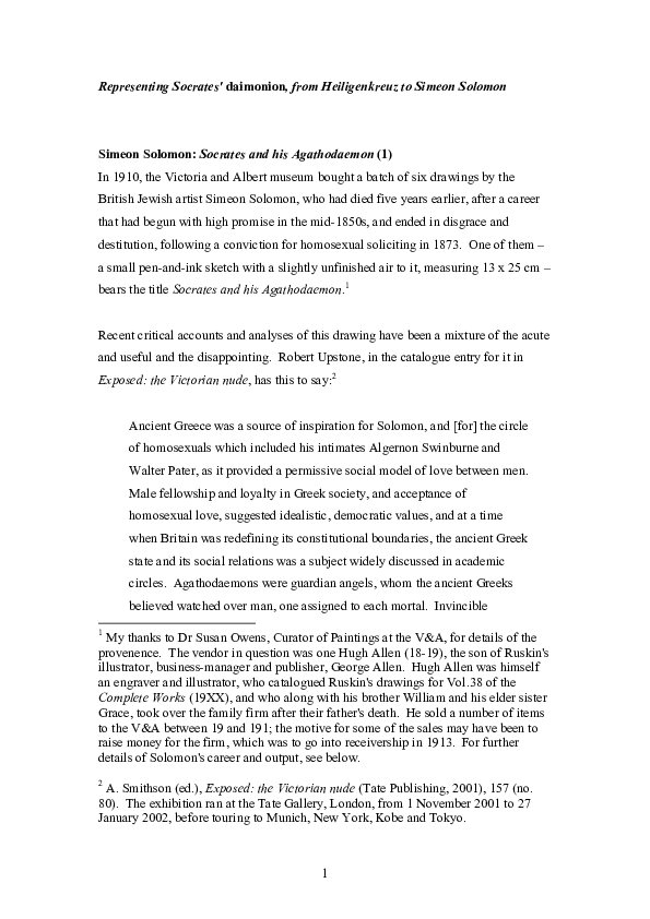 (PDF) Representing Socrates' daimonion, from Heiligenkreuz to Simeon ...