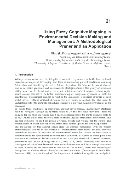 (PDF) Using Fuzzy Cognitive Mapping in Environmental Decision Making ...