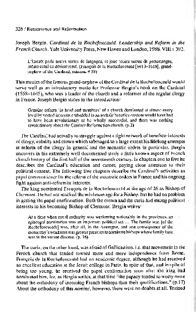 (PDF) Cardinal de La Rochefoucauld: Leadership and Reform in the French ...