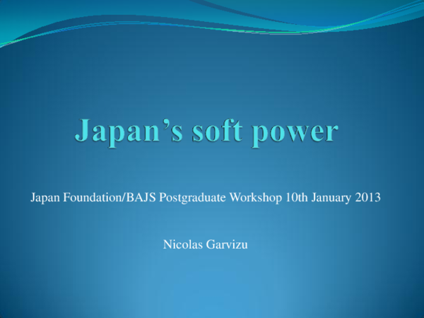 (PPT) Japan's soft power