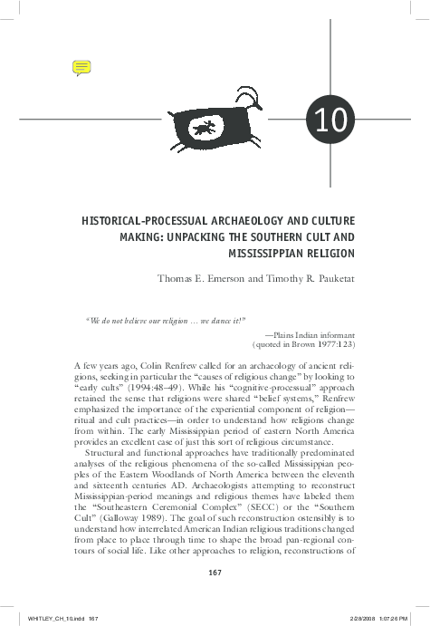 (PDF) Historical-processual archaeology and culture making: unpacking the Southern Cult and ...