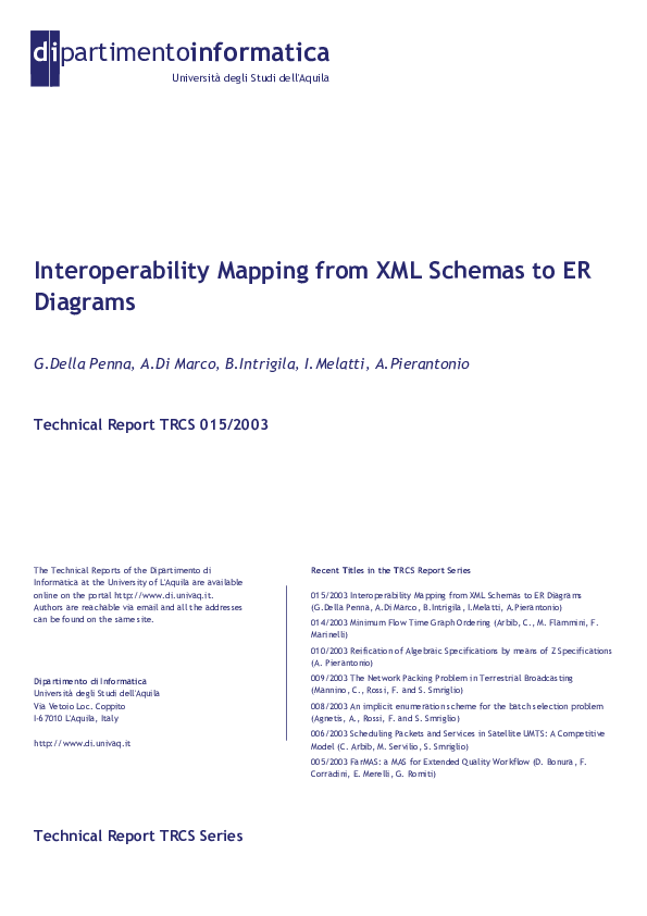 Pdf Interoperability Mapping From Xml Schemas To Er Diagrams