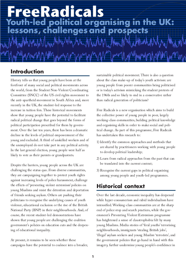 (PDF) Free Radicals report: Youth-led political organising in the UK ...