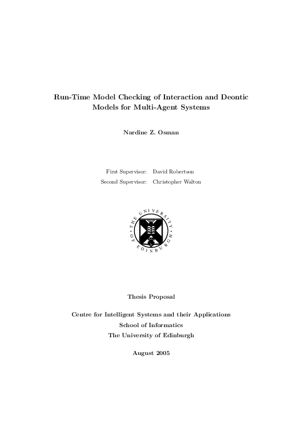 (PDF) Run-time model checking of interaction and deontic models for multi-agent systems ...