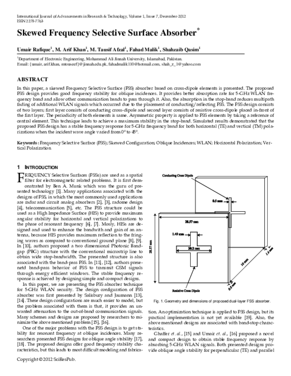 (PDF) Skewed Frequency Selective Surface Absorber