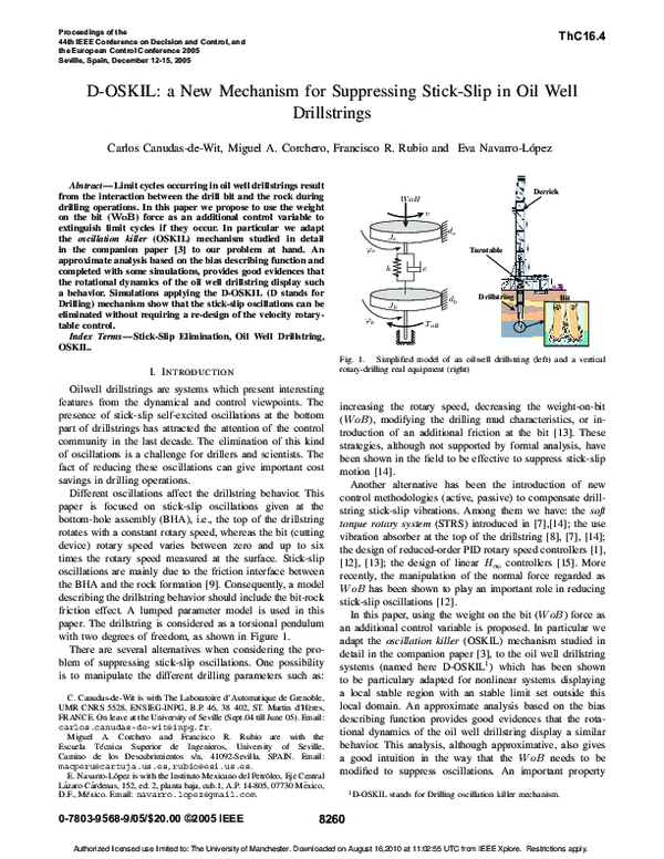 (PDF) A new mechanism for suppressing slip-stick in oilwell drillstrings