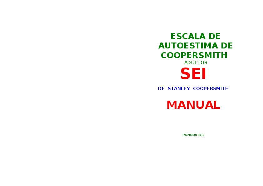 (DOC) TEST DE COOPERSMITH ADULTOS