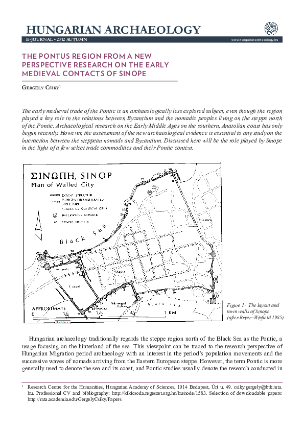 (PDF) The Pontus Region from a New Perspective : Research on Early ...