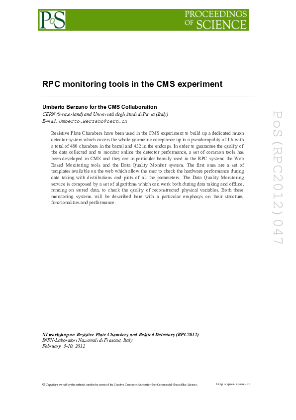 (PDF) RPC monitoring tools in the CMS experiment