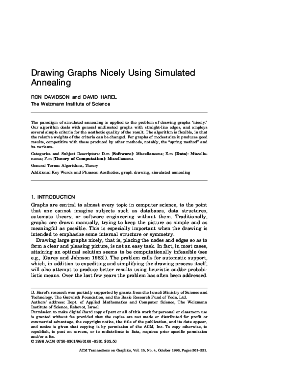(PDF) Drawing graphs nicely using simulated annealing