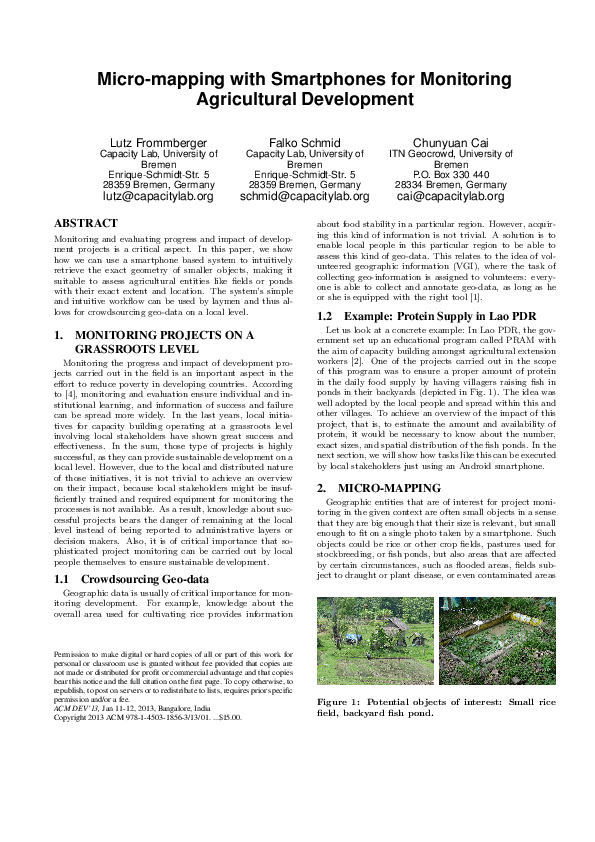 (PDF) Micro-mapping with Smartphones for Monitoring Agricultural ...