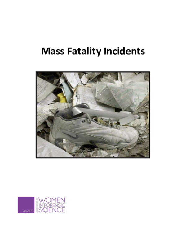 (PDF) Mass Fatality Incidents Handout