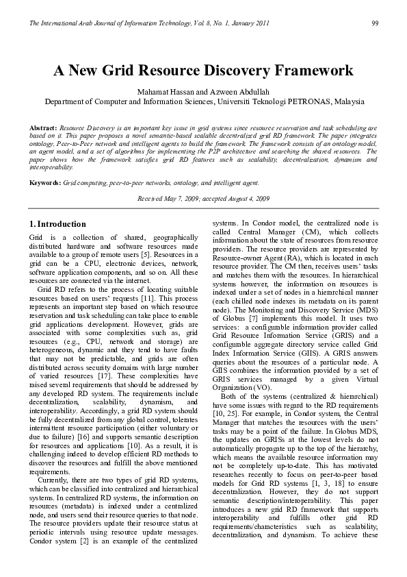 (PDF) A new grid resource discovery framework