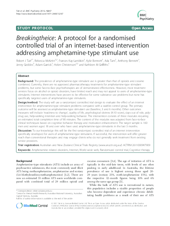 (PDF) Breakingtheice: A protocol for a randomised controlled trial of an internet-based ...
