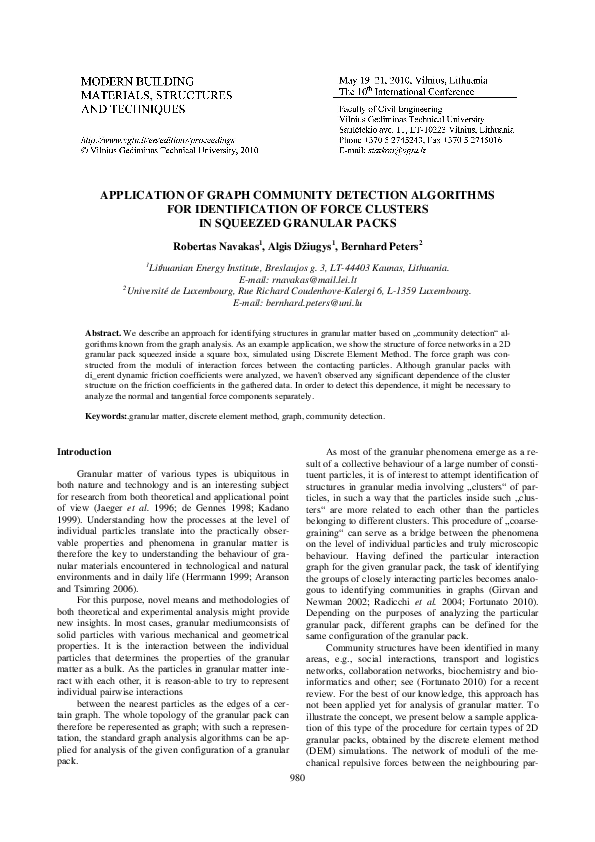(PDF) APPLICATION OF GRAPH COMMUNITY DETECTION ALGORITHMS FOR ...