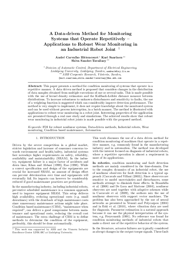 (PDF) Sander-Tavallaey.A Data-Driven Method for Monitoring Systems that Operate Repetitively ...