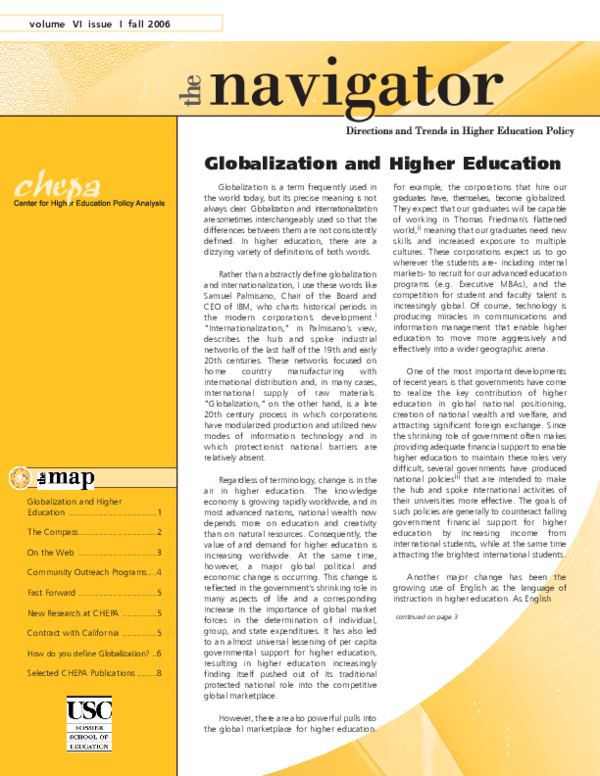 (PDF) Globalization and Higher Education