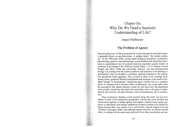 (PDF) Why Do We Need a Semiotic Understanding of Life?