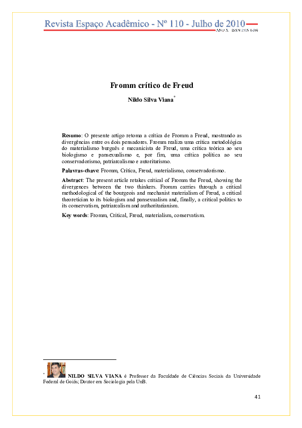 (PDF) Fromm Crítico de Freud