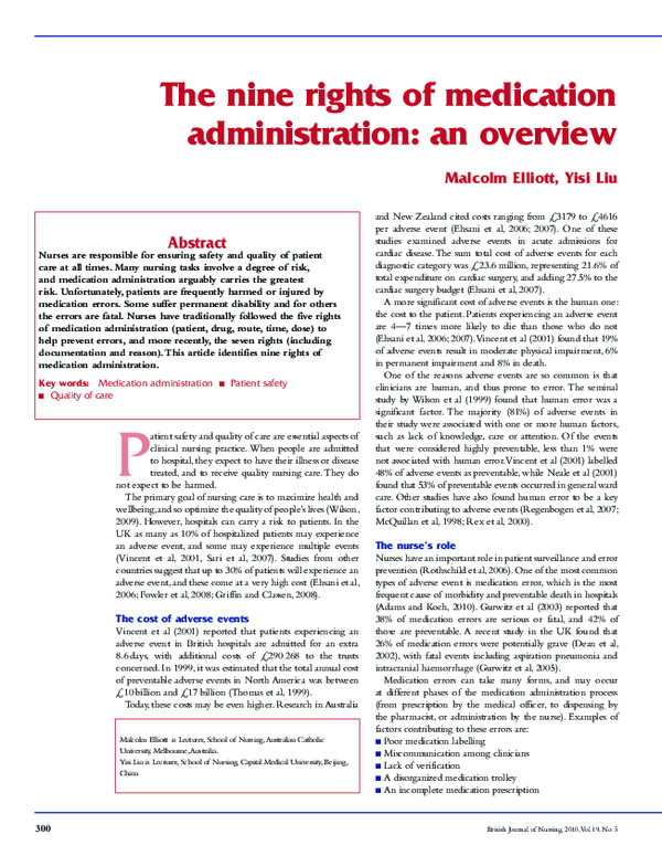 (PDF) Nine medication rights