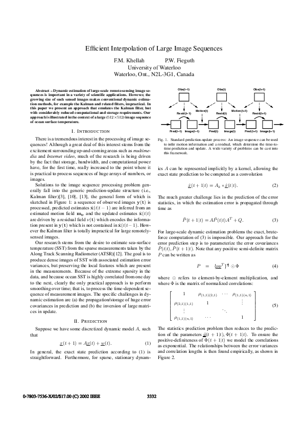 (PDF) Efficient interpolation of large image sequences