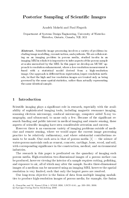 (PDF) Posterior sampling of scientific images