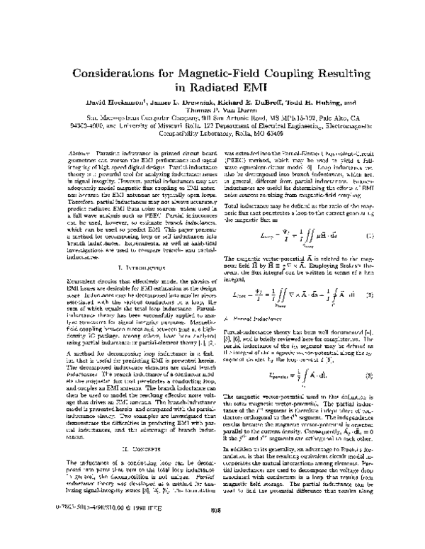 (PDF) Considerations for magnetic-field coupling resulting in radiated ...